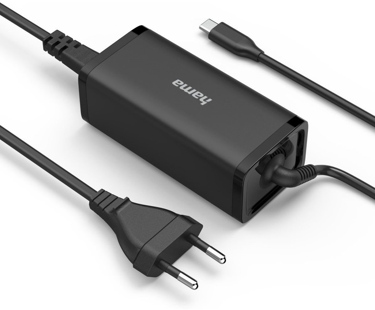 Hama Universal USB-C-Notebook-Netadapter Gan Power Delivery (PD) 5-20V ...