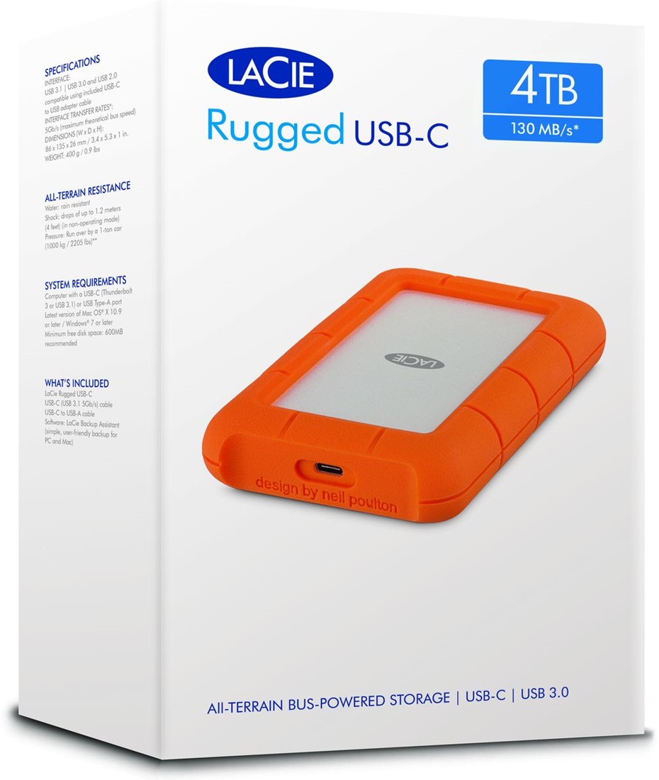 LaCie Rugged 5TB USB-C USB3.0 STFR5000800 Foto-Groep
